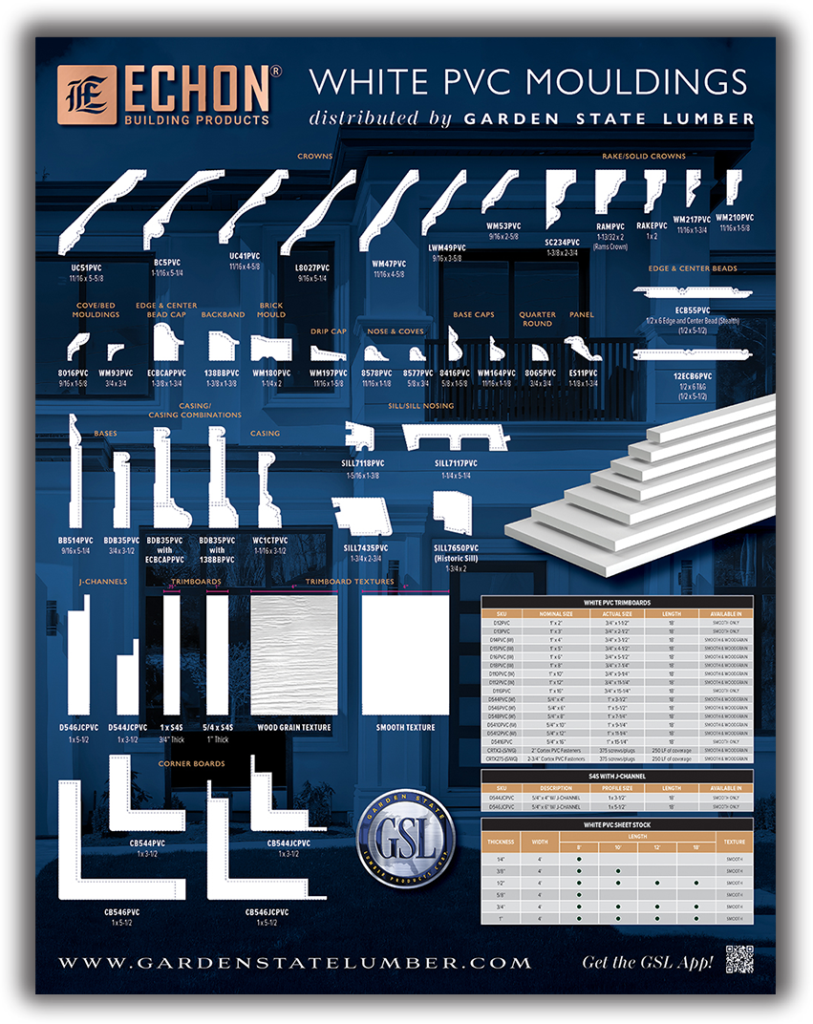 Tableros y planchas de PVC - Garden State Lumber